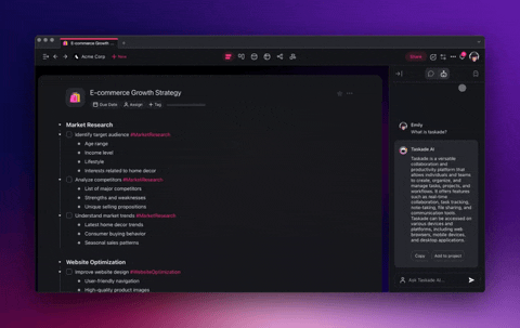 AI Task Manager - Your Personalized Task Management Solution | Taskade